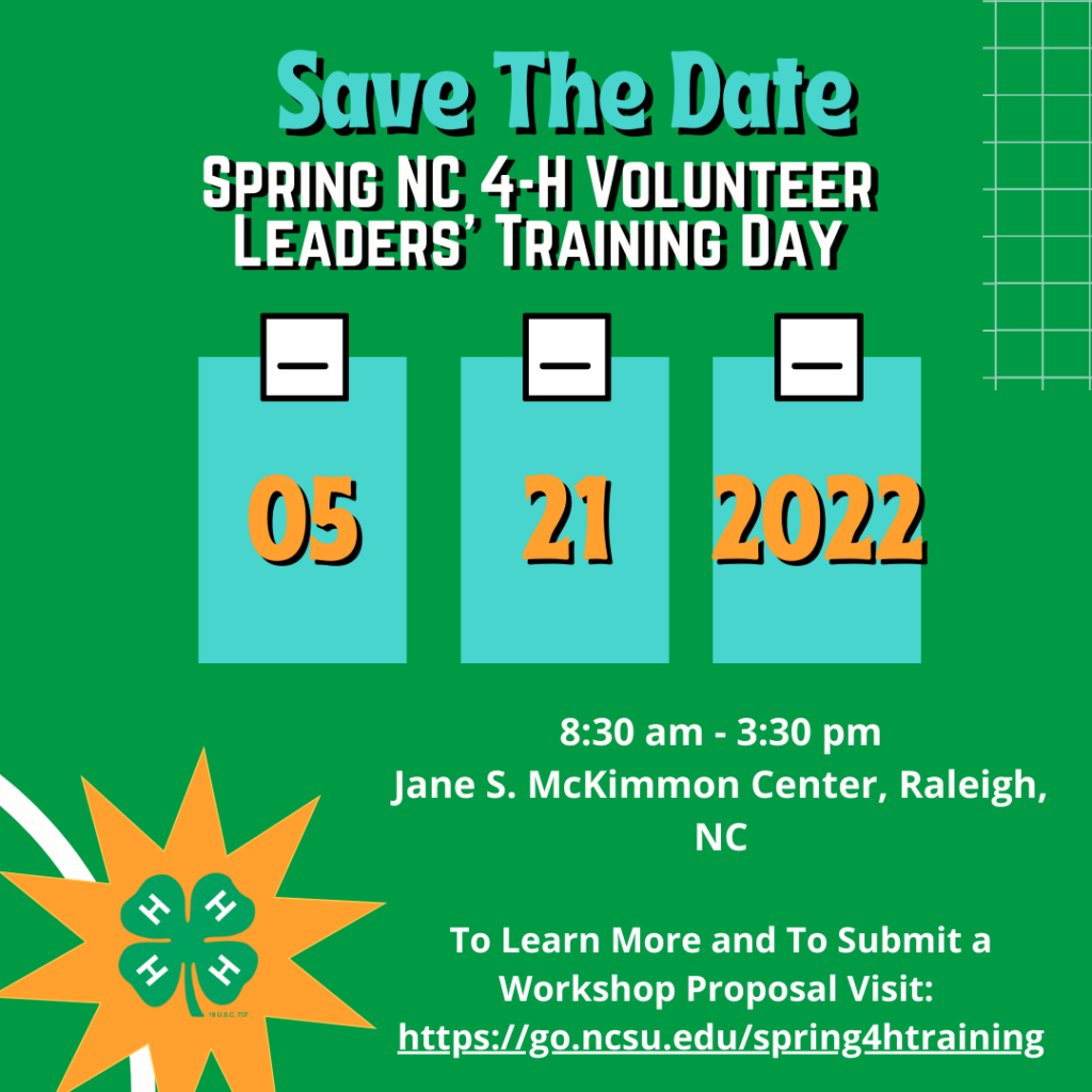 NC 4-H Spring Volunteer Training Day | N.C. Cooperative Extension